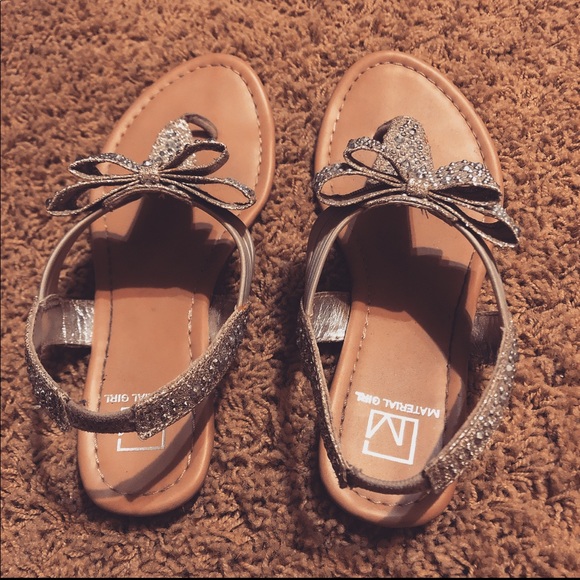 Material Girl | Shoes | Bling Bow Sandals | Poshmark